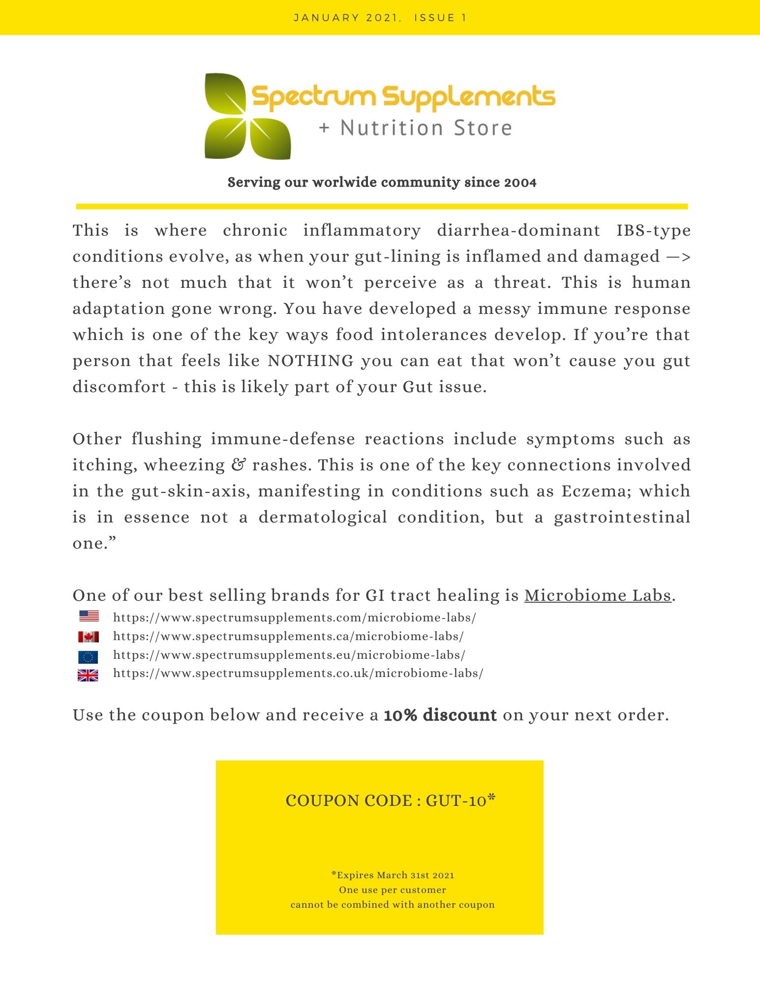 Newsletter - Spectrum Supplements