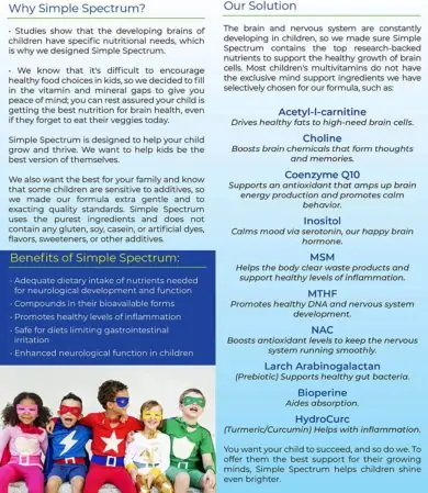 Simple Spectrum Supplement (144 grams) - 30 servings - Spectrum Supplements